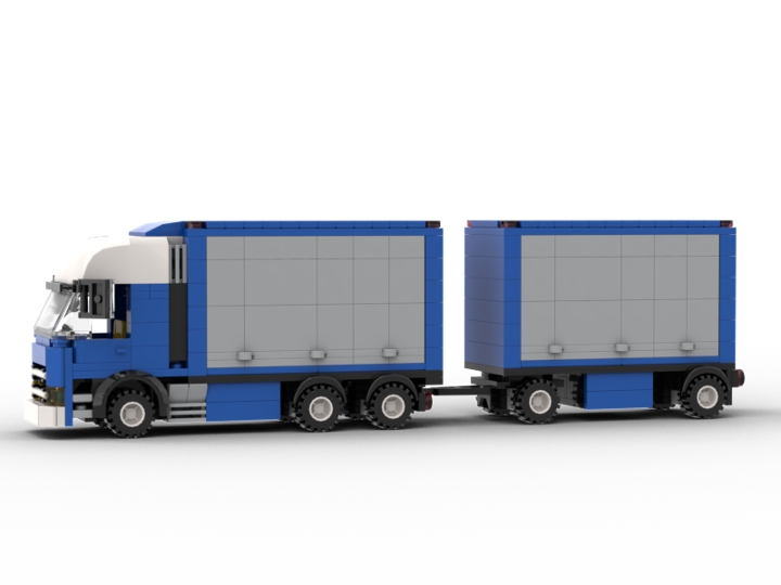 Curtainside RoadTrain from BrickLink Studio [BrickLink]