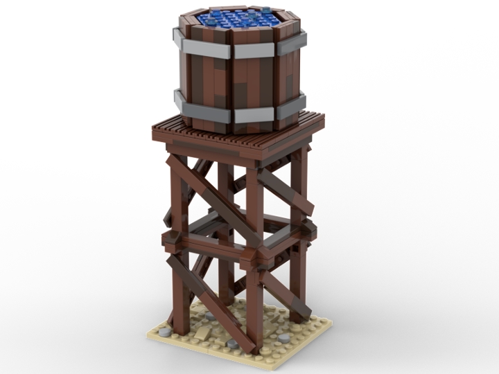 wild west water tower from BrickLink Studio [BrickLink]