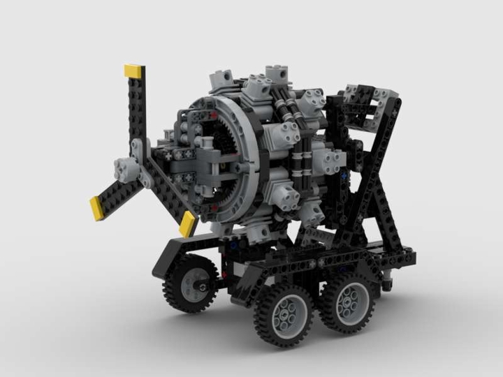 16-cylinder two-row Radial Engine from BrickLink Studio [BrickLink]