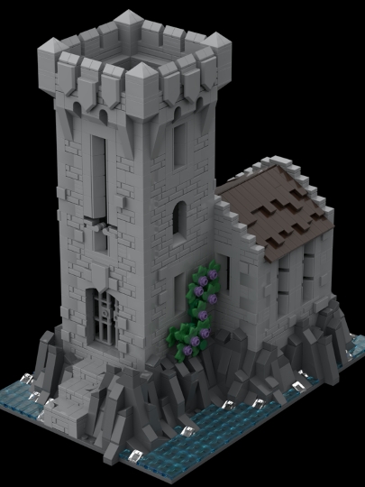 Tower of the Sword (build on small isaland) from BrickLink Studio ...
