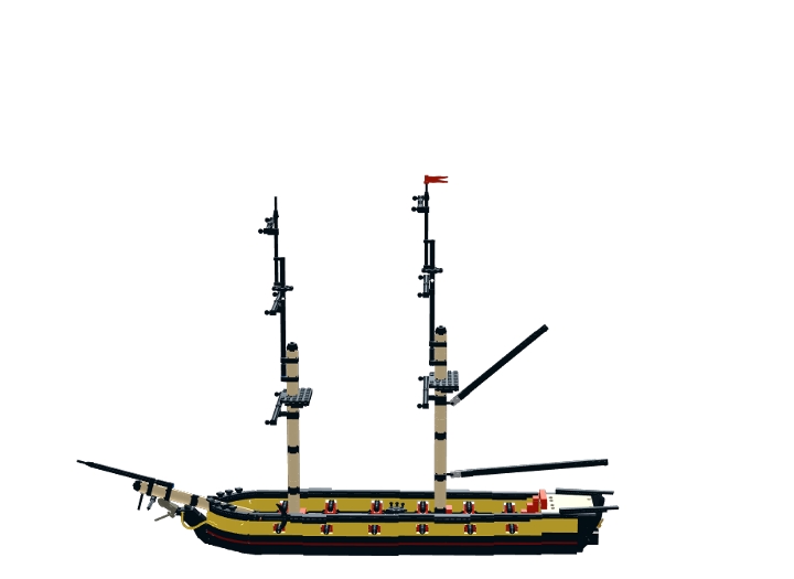 HMS Badger 14-gun Brig from BrickLink Studio [BrickLink]