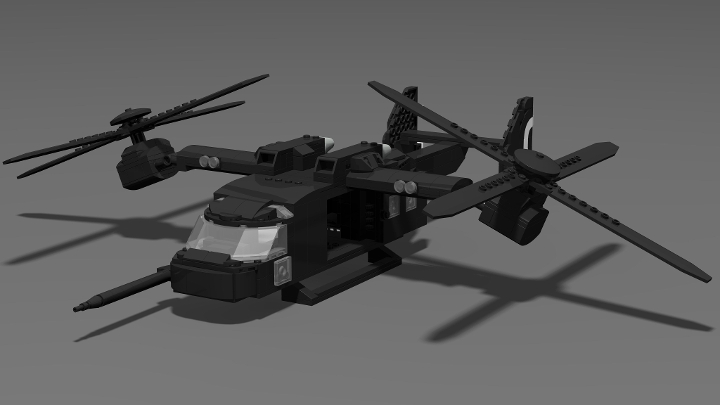 Modded Twin Rotor Helicopter from BrickLink Studio [BrickLink]