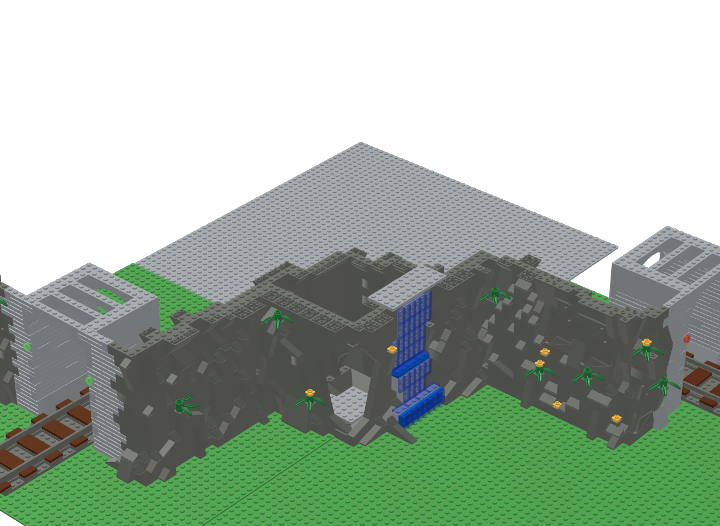 Mountain corner for city build from BrickLink Studio [BrickLink]