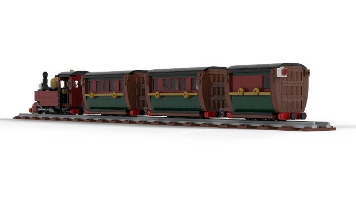 Narrow Gauge Steam Train from BrickLink Studio [BrickLink]