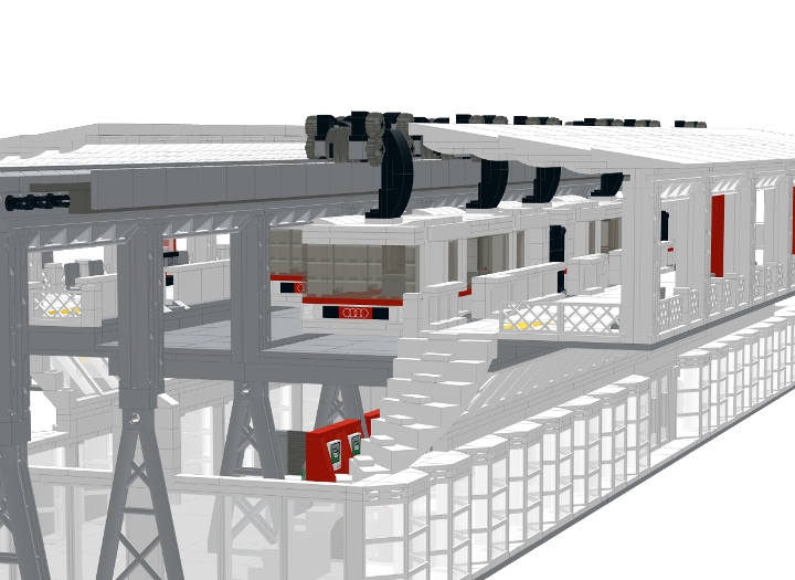 Monorail station from BrickLink Studio [BrickLink]