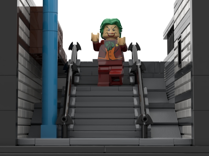 Those stairs from The Joker from BrickLink Studio [BrickLink]