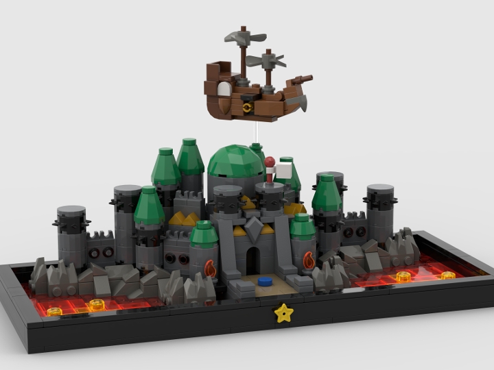 Bowser's castle from BrickLink Studio [BrickLink]