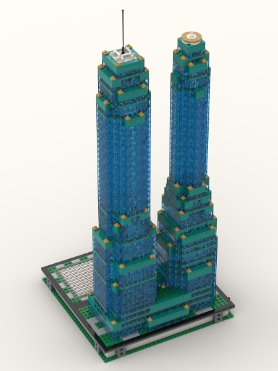 Dark Turquoise Sky Scraper from BrickLink Studio [BrickLink]