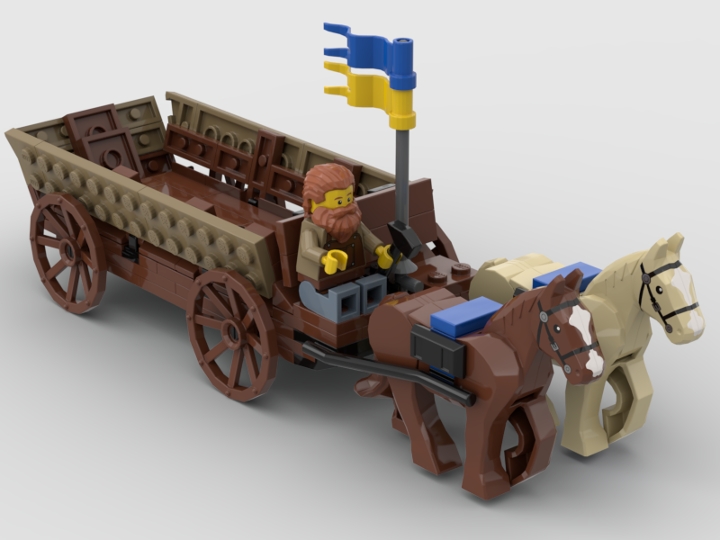 Medieval Blacksmith Wagon from BrickLink Studio [BrickLink]