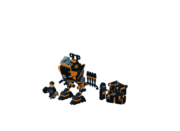 Imperial AT-ST - Orange and Black style from BrickLink Studio [BrickLink]