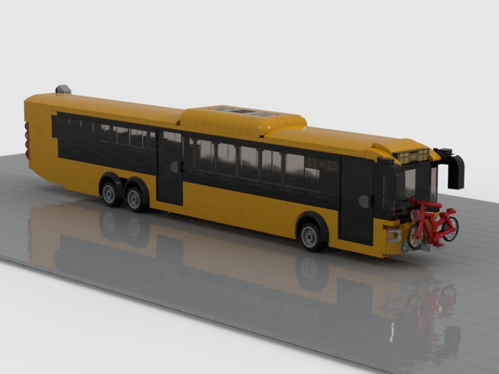 Lego City Scale Bus (3 Axle) from BrickLink Studio [BrickLink]