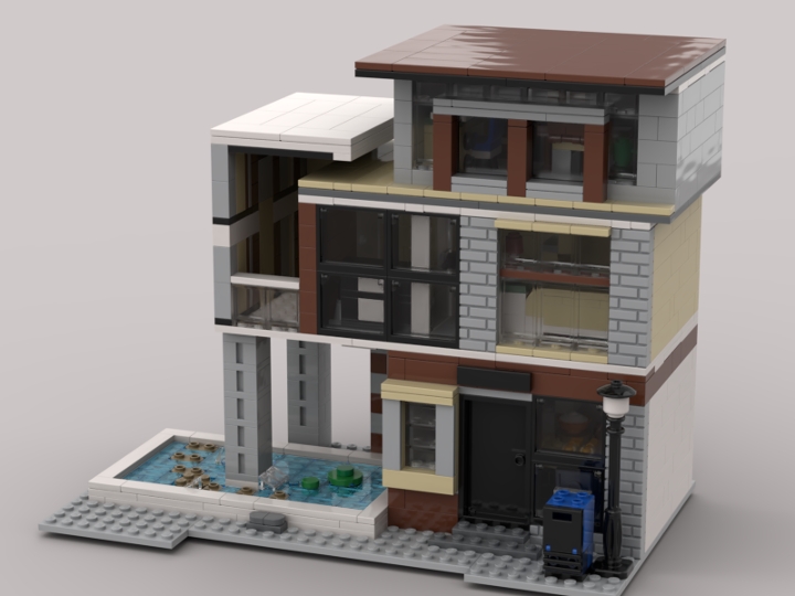 modern house prototype 2 from BrickLink Studio [BrickLink]