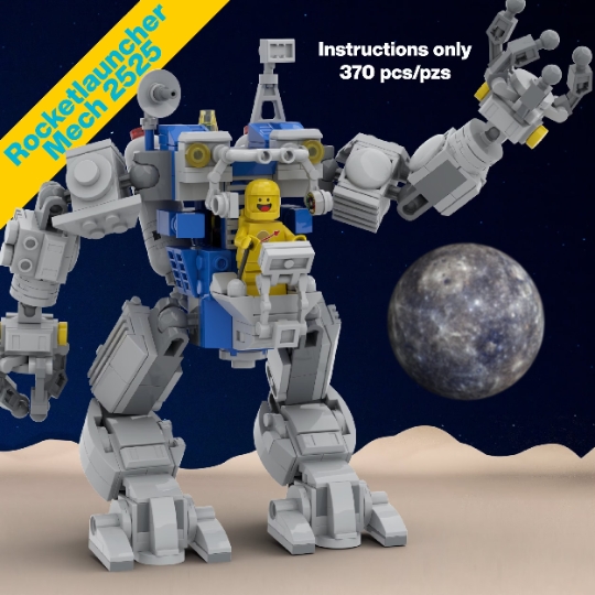 Classic Space Rocket Launcher Mech 2525 from BrickLink Studio [BrickLink]