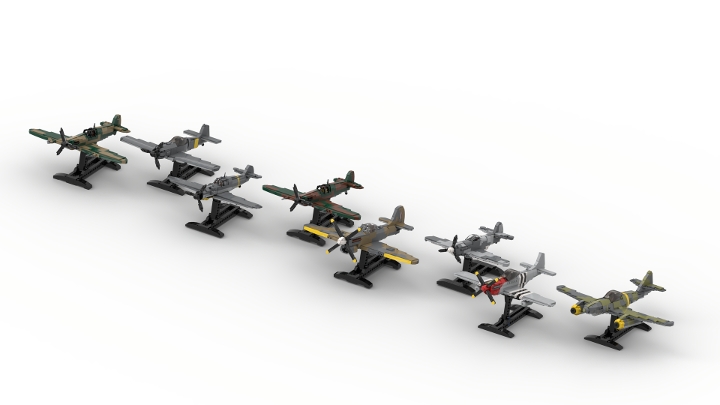 WWII Fighter Line Up from BrickLink Studio [BrickLink]