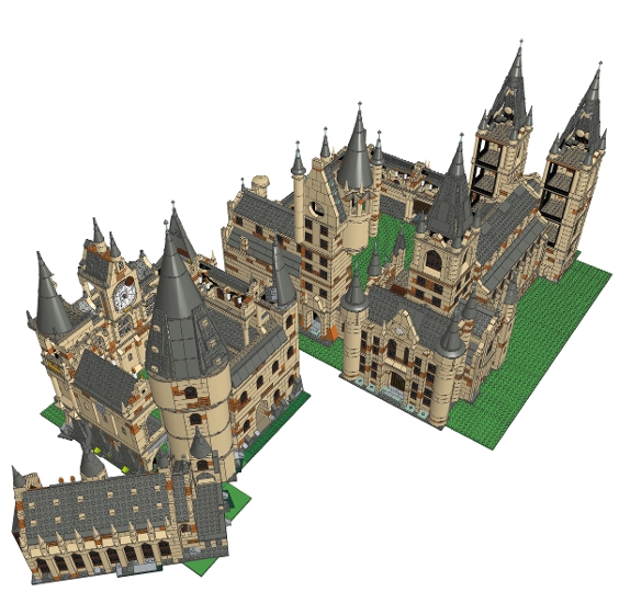 Hogwarts Prototype 3 from BrickLink Studio [BrickLink]
