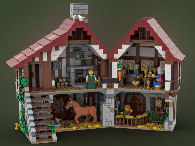 [Chivalrous visit to the medieval farm with cattle shed] [BrickLink]