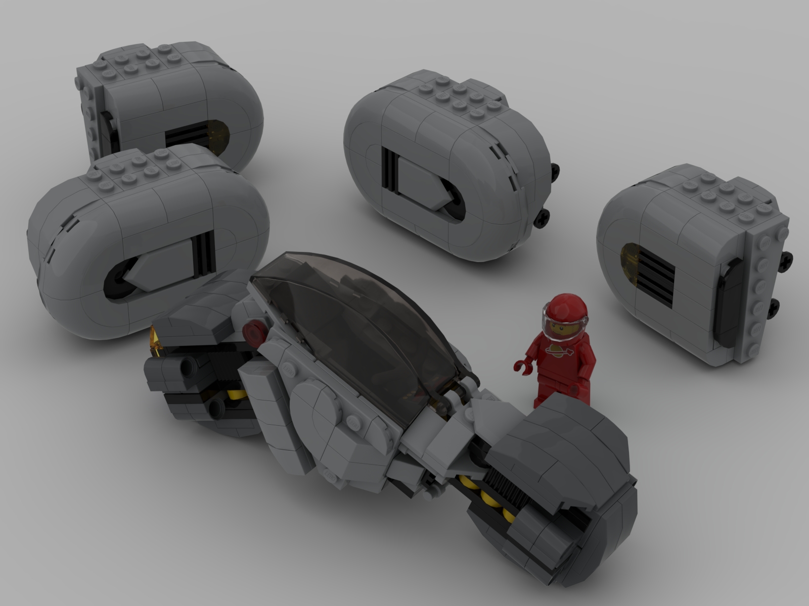 [Three Modular Spaceships] [BrickLink]