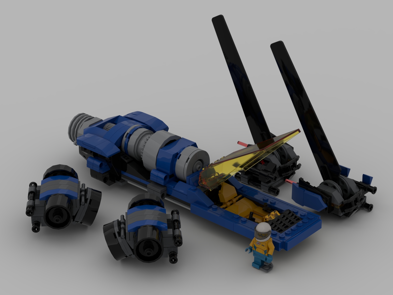 [Three Modular Spaceships] [BrickLink]