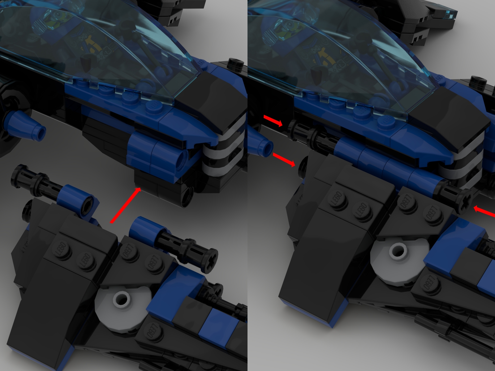 [Three Modular Spaceships] [BrickLink]