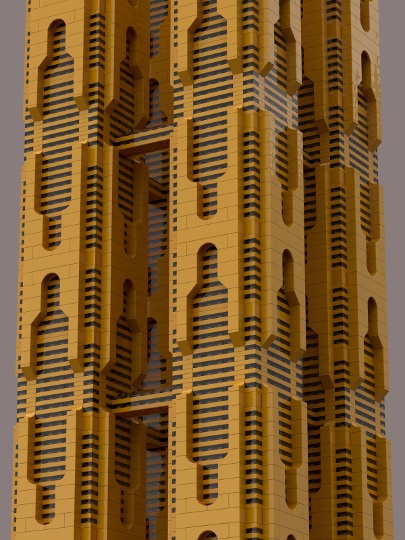 Bright Light Orange Tower from BrickLink Studio [BrickLink]
