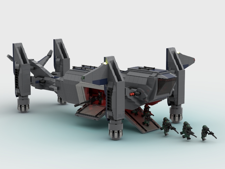 Terminus Shipworks M-400 Military Variant from BrickLink Studio [BrickLink]