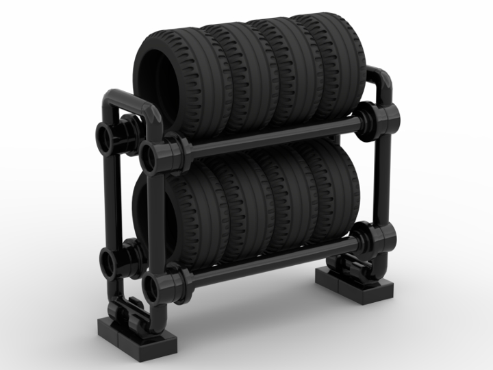 tire rack from BrickLink Studio [BrickLink]