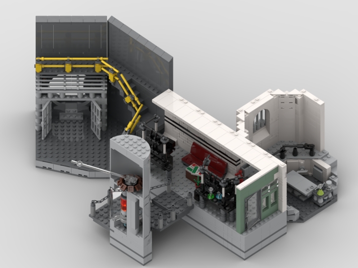 Torchwood 3 Hub Playset from BrickLink Studio [BrickLink]