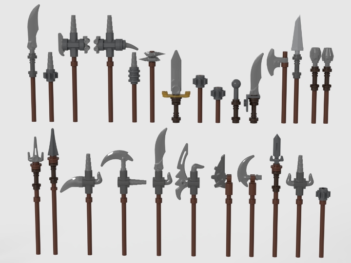 Medieval Weapons from BrickLink Studio [BrickLink]