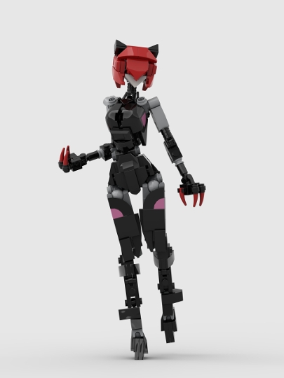 Robot Girl (Devil Color) from BrickLink Studio [BrickLink]
