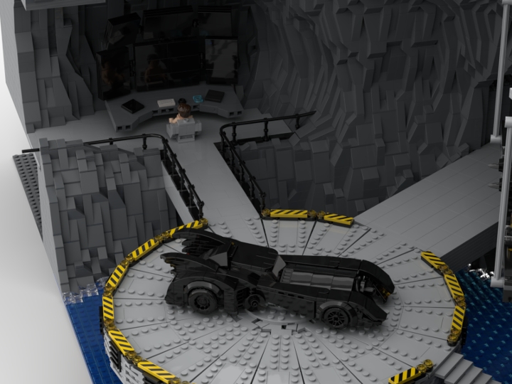 Batcave (1989/Animated Series Mesh) from BrickLink Studio [BrickLink]