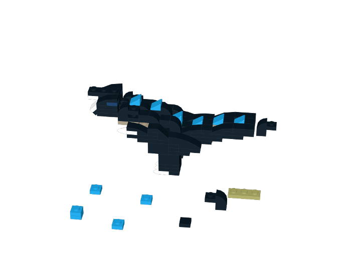 godzilla 2022 from BrickLink Studio [BrickLink]