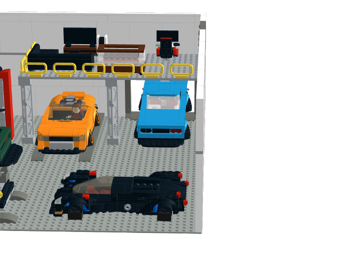 cool cars garage from BrickLink Studio [BrickLink]