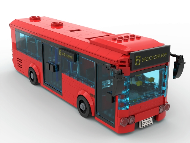 [City Bus and Bus Stop] [BrickLink]