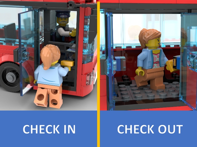 [City Bus and Bus Stop] [BrickLink]