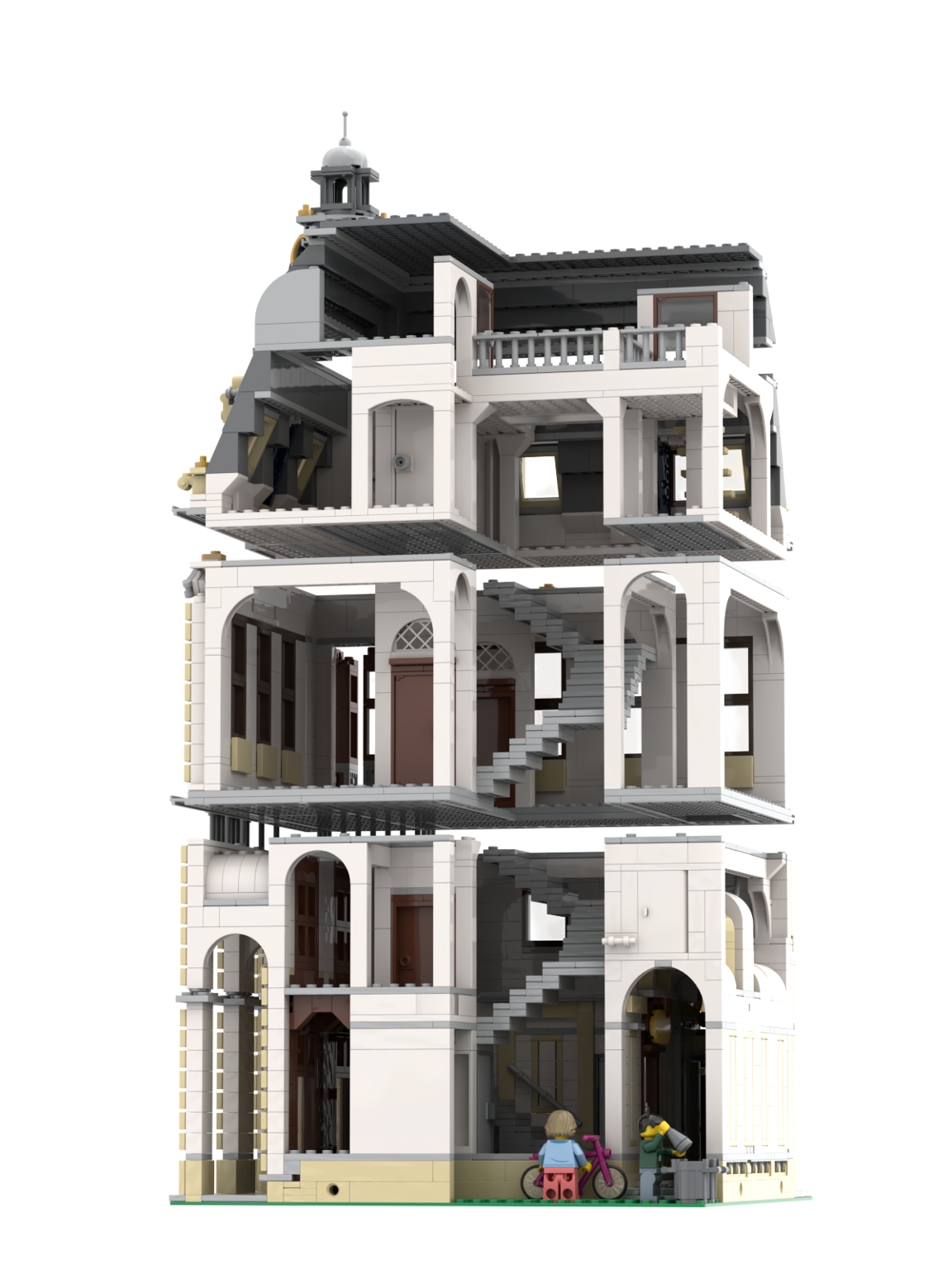 [Apartment Building with Arcaded Sidewalk] [BrickLink]