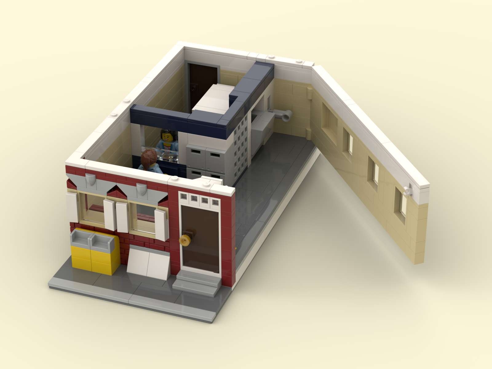 [Modular Historic Post Office [Full Interior]] [BrickLink]