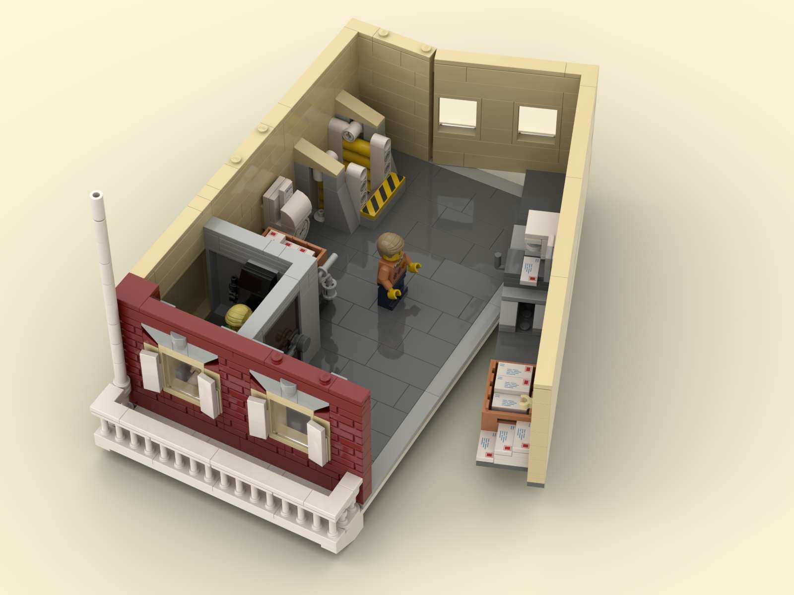 [Modular Historic Post Office [Full Interior]] [BrickLink]