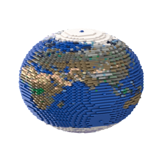 medium 2x2 bricks earth from BrickLink Studio [BrickLink]