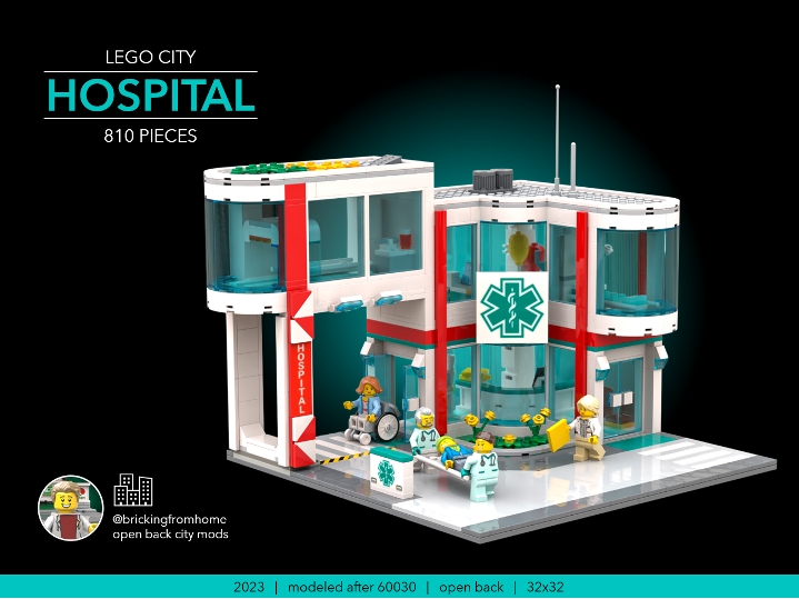 Lego City Hospital Mod from BrickLink Studio [BrickLink]