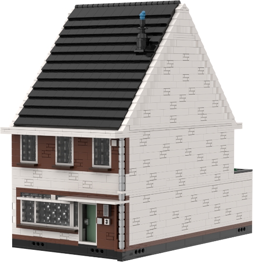 Generic Dutch Suburban House from BrickLink Studio [BrickLink]