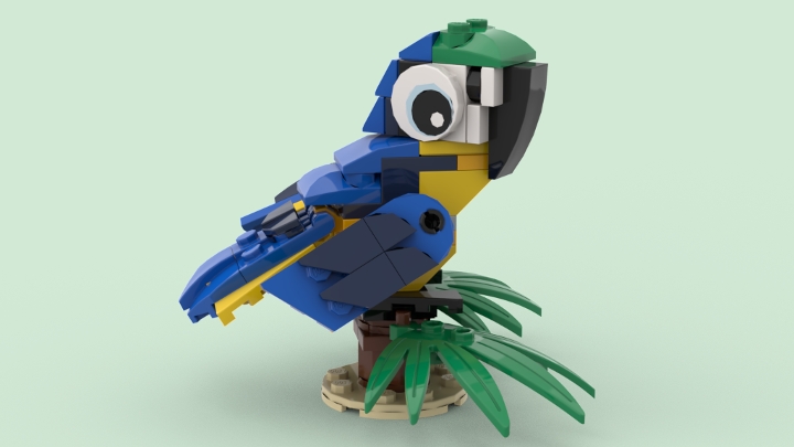 Blue&Yellow Macaw from BrickLink Studio [BrickLink]