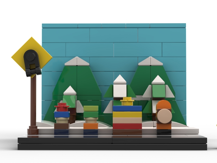 South Park bus stop from BrickLink Studio [BrickLink]