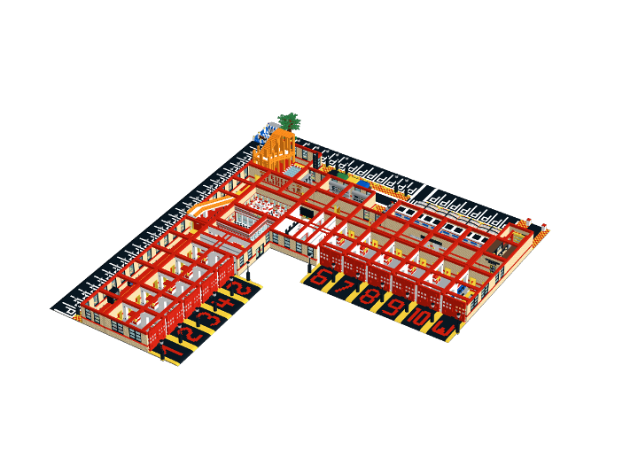 Fire Department ground floor from BrickLink Studio [BrickLink]