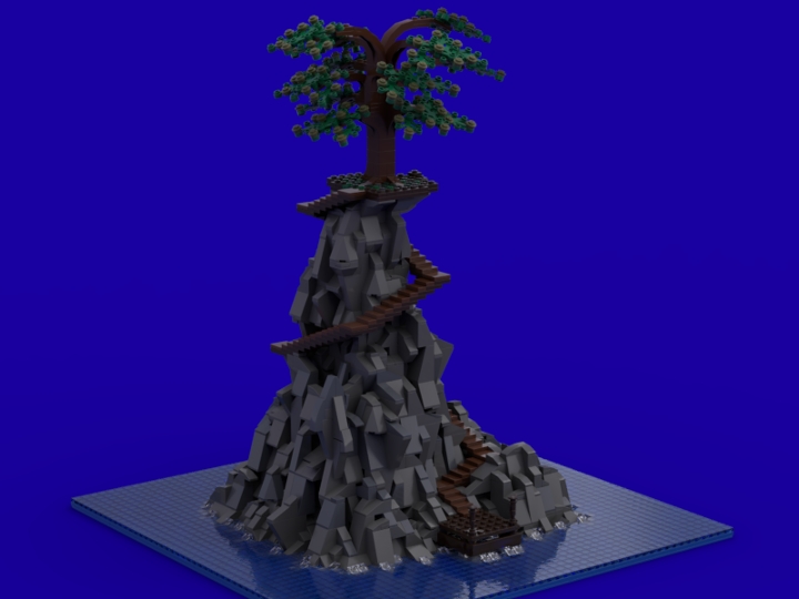 Tree on the Cliff from BrickLink Studio [BrickLink]