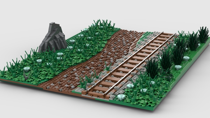 Landscape with Tracks from BrickLink Studio [BrickLink]