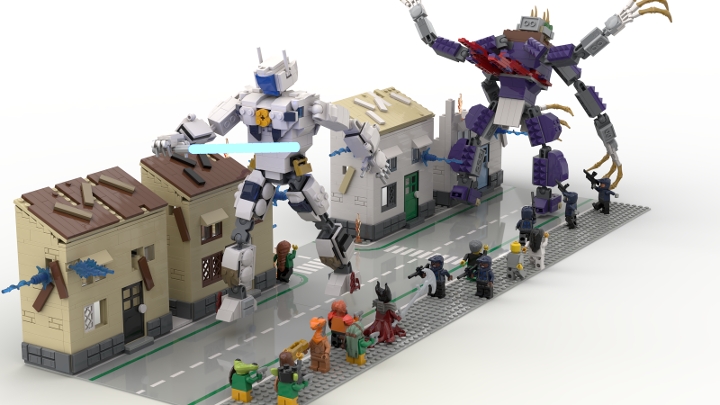 monster v.s. human from BrickLink Studio [BrickLink]