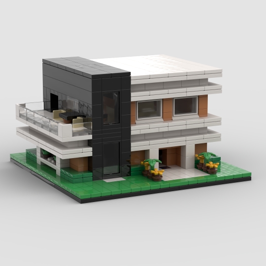 Modern House (Small) from BrickLink Studio [BrickLink]