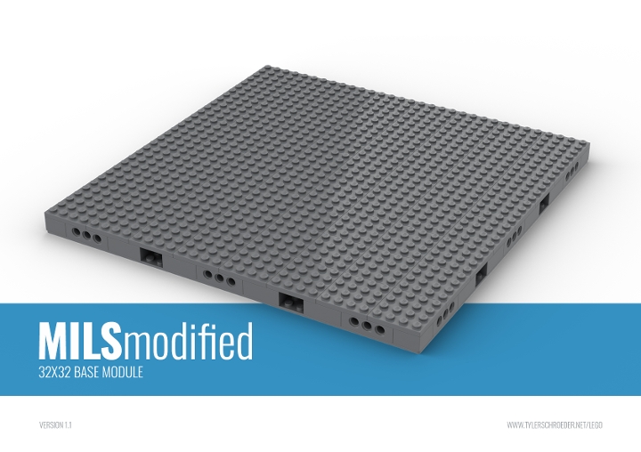 MILS Modified 32x32 Base Module from BrickLink Studio [BrickLink]