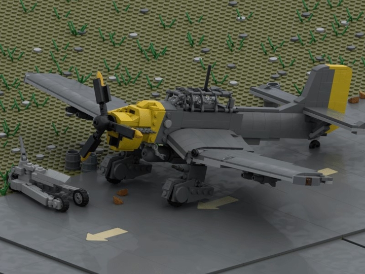 Ju-87 stuka WWII dive bomber from BrickLink Studio [BrickLink]