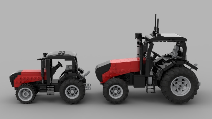Wheeled tractor-enlarge from BrickLink Studio [BrickLink]